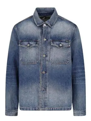TOM FORD Denim Jacket With Front Buttons - Blue