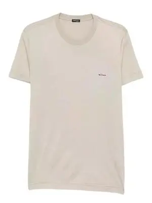 Kiton Logo-embroidered T-shirt - Neutrals