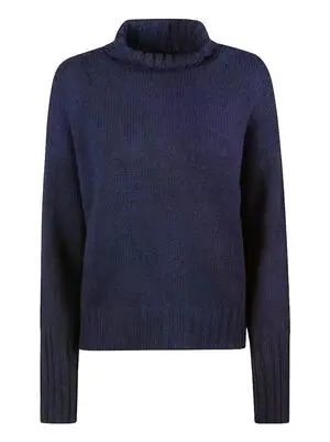 ARAGONA Cashmere Roll-neck Sweater Blue