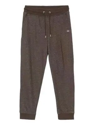 Gant Shield Logo-embroidered Track Pants - Brown