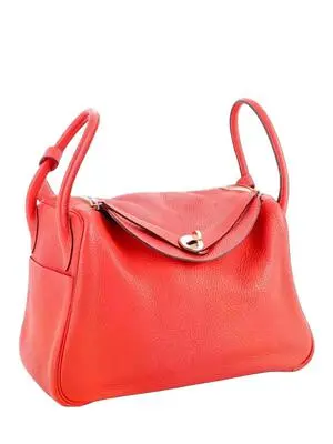 Hermès Lindy Bag Clemence 30 Shoulder Bag Red