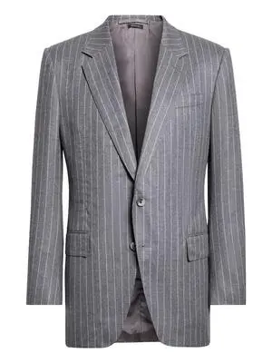 TOM FORD Moulin Pinstripe Wool Sport Coat - Grey