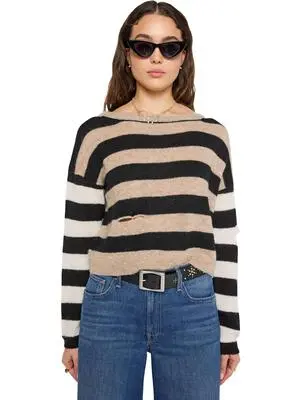 MOTHER MOTHER The Cold Shoulder Ivory Oatmeal Shirt