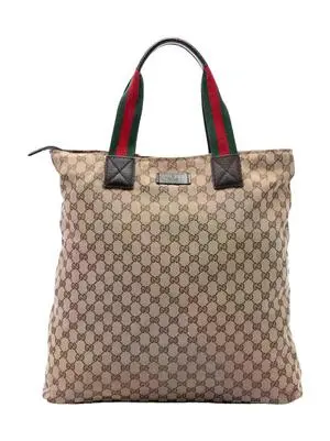 GUCCI 2016-2026 Gg Canvas Web Vertical Tote Bag