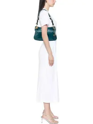 Prada 2000-2013 Vitello Shine Shoulder Bag Blue