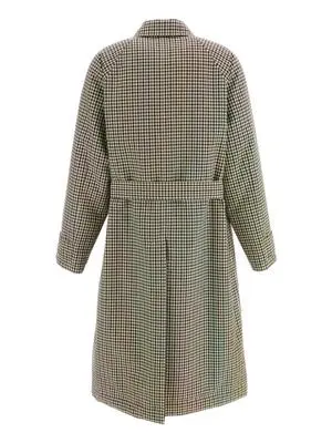 PLAN C Check-pattern Double-breasted Coat