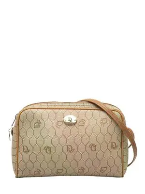 Dior 20th Century Honeycomb Coated Canvas Crossbody Bag - Neutrals