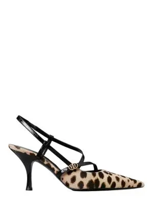 Tory Burch Double T Cheetah-print Pumps Neutrals