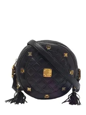 MCM Quilted Stud-embellished Cross Body Bag