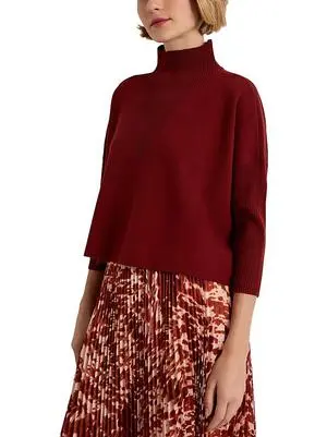 MARIE OLIVER Claudie Mock Neck Loose Fit Sweater