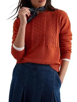 SEASALT CORNWALL Applewood Crew Neck Knit Jumper - Cinnamon