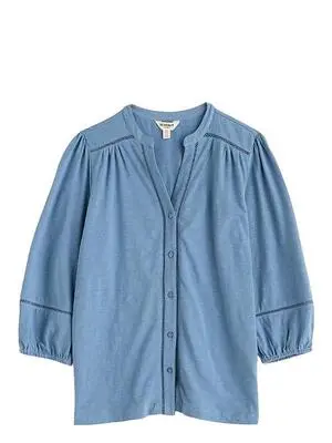 SEASALT CORNWALL Borlowen V-neck Relaxed Top - Estuary