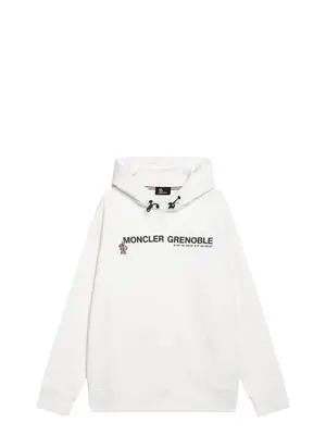 Moncler Cotton Hooded Sweatshirt With Coordinates - White
