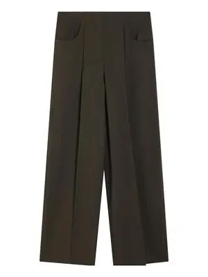 Fendi Wool And Mohair Trousers - Green