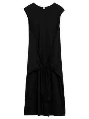 TOTEME Maxi Jersey Dress With Belt - Black