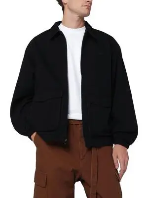 AWAKE NY Zip-up Overshirt With Logo - Black