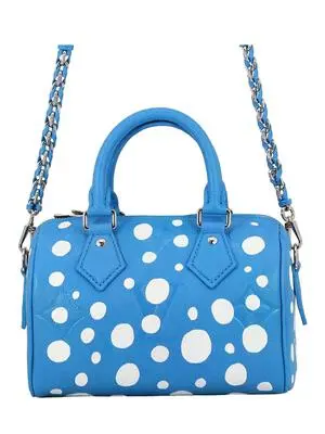 LOUIS VUITTON 2023 Yayoi Kusama Monogram Empreinte Speedy Bandouliere 20 Satchel - Blue
