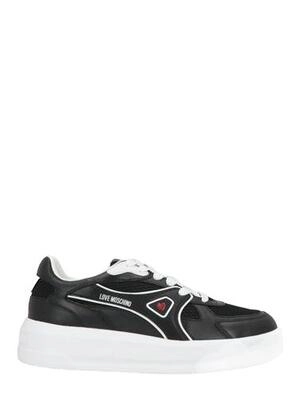 Moschino Sneakers Size Textile Fibers, Leather - Black