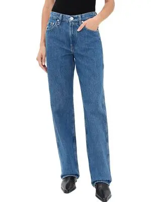 Rag & Bone Shea Full Straight Jeans - Coco