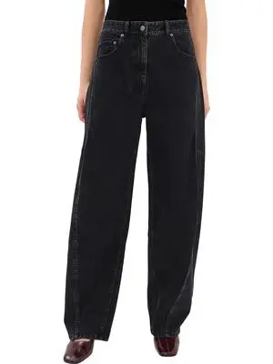 Tibi Sid Barrel Jeans - Black
