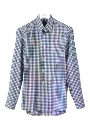 BRIONI Check-print Cotton Shirt