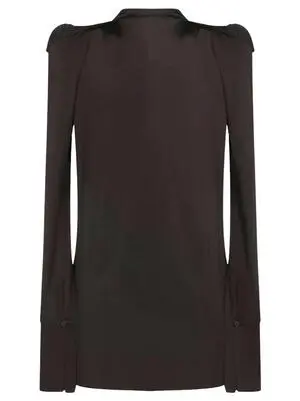 AMEN Draped Epaulette-detail Mini Dress