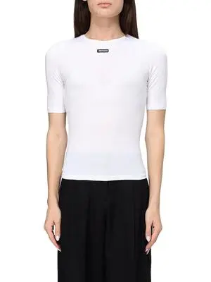 ROTATE BY BIRGER CHRISTENSEN Slim Fit Organic Cotton-blend T-shirt With Applied Logo
