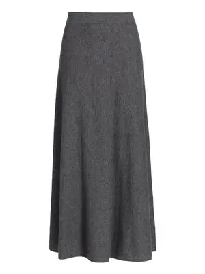 LISA YANG Flared Cashmere Maxi Skirt - Graphite