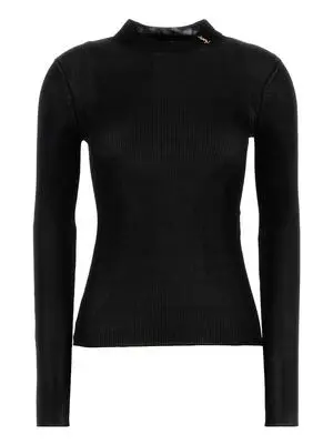 SAINT LAURENT Saint Laurent Black Silk T-Shirt