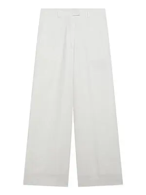 THE FRANKIE SHOP Brickell Wool-blend Trousers - White