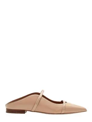 MALONE SOULIERS Maureen Leather Mules - Buff/buff