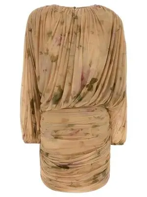 Magda Butrym Printed Jersey Dress - Beige