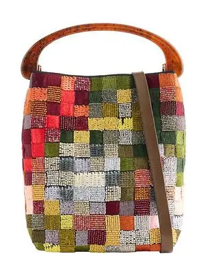 DRIES VAN NOTEN Micro Crispino Embellished Satin Handbag
