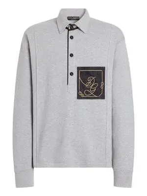 Dolce & Gabbana Melange Cotton Sweatshirt - Grey