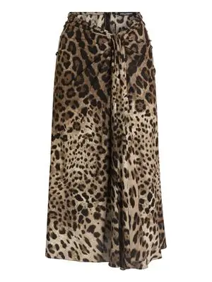 Dolce & Gabbana Leo- Viscose Jersey Skirt Print