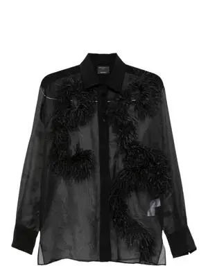 ANTONELLI FIRENZE  Feather-trimmed Shirt