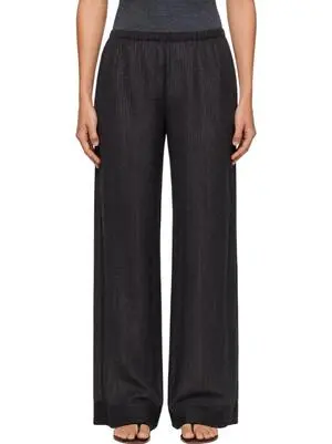 ST. AGNI Elastic-waist Trousers - Iron-gray