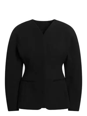 Jacquemus Ovalo Jacket In Viscose Blend - Black