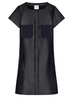 COURREGES Vinyl Cotton Blend Pocket Dress