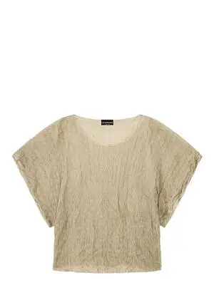 Emporio Armani Textured Knit Top - Biscuit