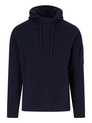 C.P. COMPANY C. P. Company Men's Wool-Blend Knit Sweater Blue