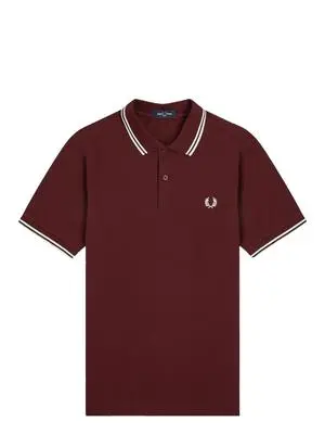 Fred Perry Fred Perry Men's 100% Cotton Logo Polo Shirt Red