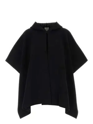 FENDI Fendi Black Stretch Cashmere Blend Cape