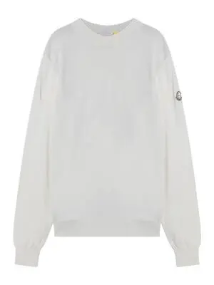 MONCLER X MERCEDES-BENZ BY NIGO Moncler X Mercedes-benz By Nigo White Logo-Print Jumper