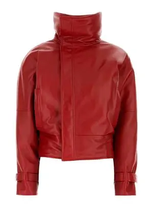 Balenciaga Leather Jacket - Red