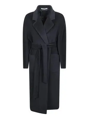 Tagliatore Long Lined Wool Overcoat Charlize - Nero