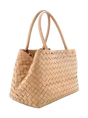 Bottega Veneta Shopper Intrecciato Nappa Medium Tote Bag Neutrals