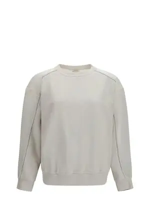 BRUNELLO CUCINELLI Brunello Cucinelli Women Crewneck Sweatshirt With Organza Sleeves
