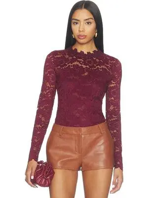 GENERATION LOVE Generation Love Vix Lace Top In Red.
