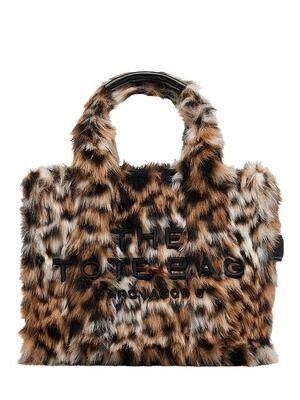 Marc Jacobs Marc Jacobs The Small Tote Fur Bag In Brown. Leopard